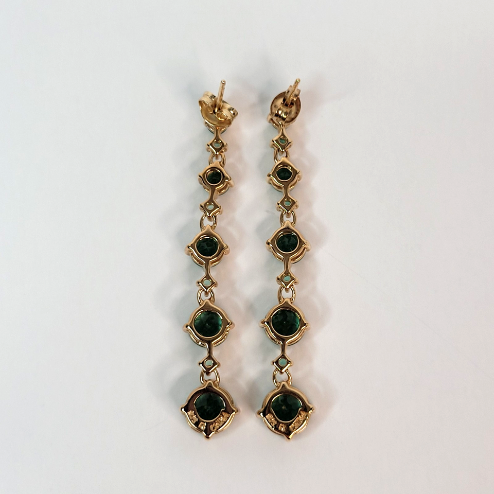 Ross Simons Green Gold Plated Sterling Silver Pierced Earrings Necklace ...