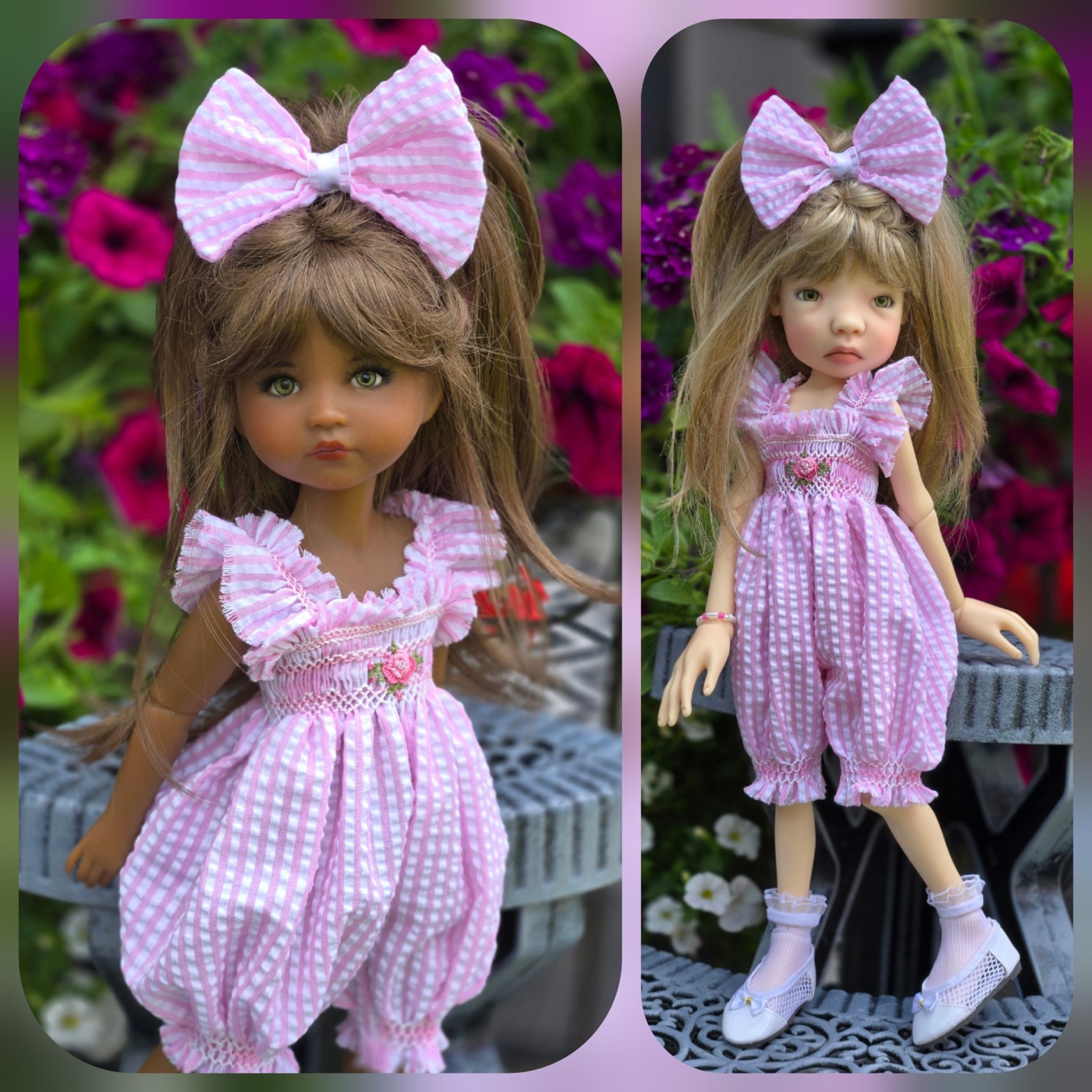 SMOCKED ROMPER SET MADE FOR RUBY RED FASHION FRIENDS,CONNIE LOWE 15-16 ...