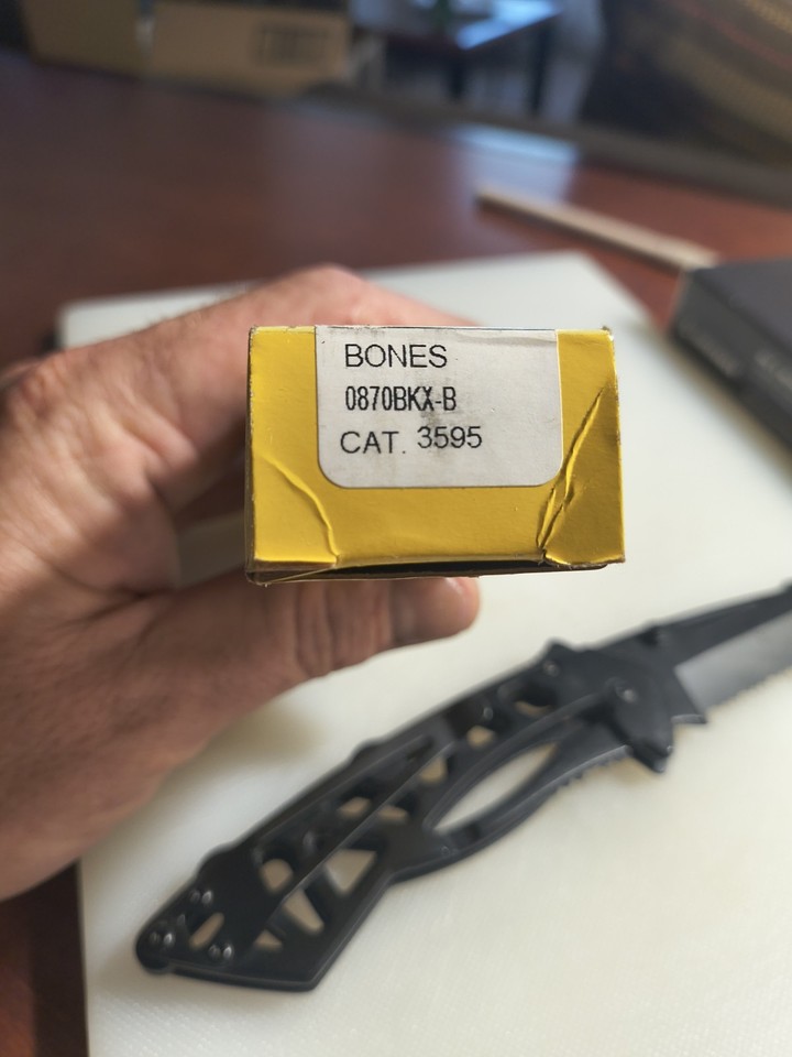 Buck 870 Bones Knife W/ Clip Black Tanto Half Serrated | eBay