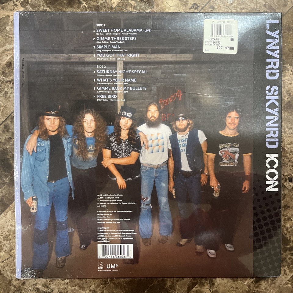 Lynyrd Skynyrd ICON Greatest Hits Blue Tangerine Splatter Vinyl LP NEW ...