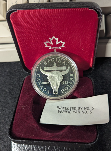 1982 CANADA SILVER DOLLAR REGINA CENTENNIAL 50% Silver 0.375 oz Proof ...