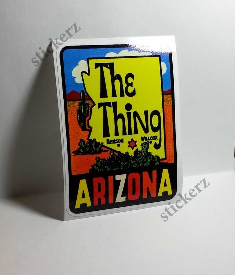 Arizona THE THING Vintage Style Travel Decal / Vinyl Sticker, Luggage ...