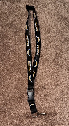 NFL Los Angeles Chargers Lanyard Key Ring Keychain ID Holder - Black ...