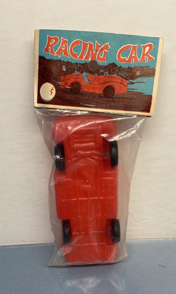 Vintage plastic Toy Red Racing Car In Package | eBay