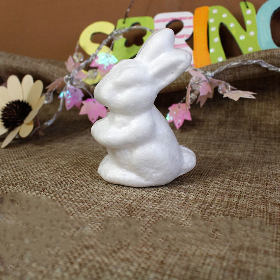 6 Pcs Polystyrene Animals Shapes for Needle Felting Bubble Bunny Child ...