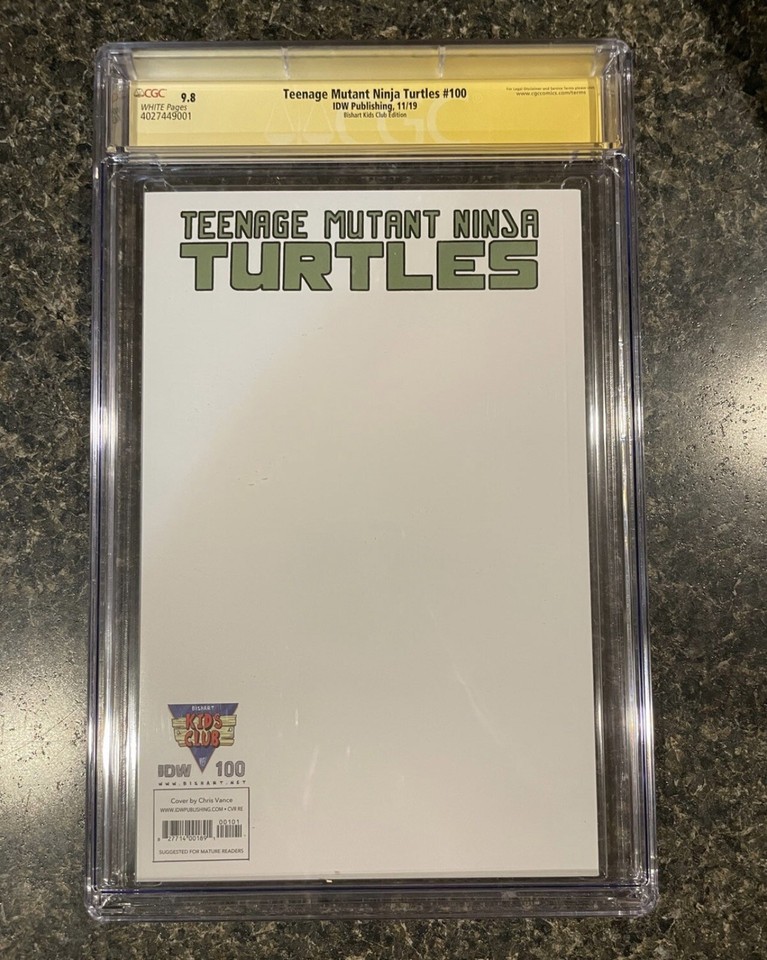 *SIGNED* Teenage Mutant Ninja Turtles #100 CGC Signature Series Kevin ...