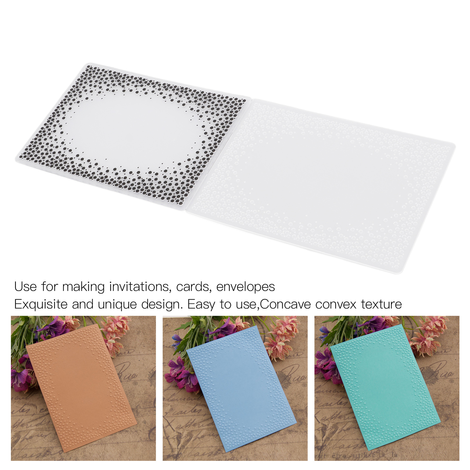 Embossing Folders Plastic Texture Stencils Wide Uses Solid Durable ...