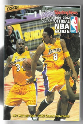2001-02 Official NBA Guide by the Sporting News Books Bulls Shaq Bryant ...