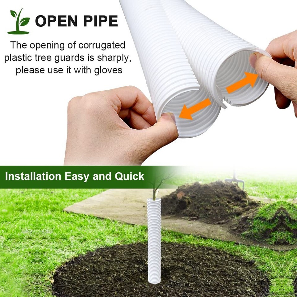 Corrugated Tree Guards Tree Trunk Protectors Tree Bark Protector Sleeve ...
