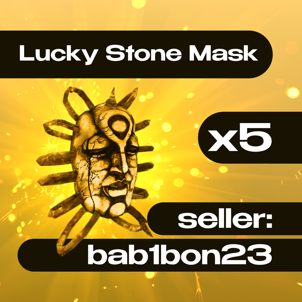 Roblox - YBA / Your Bizarre Adventure - Cheapest Lucky Stone Masks! | eBay
