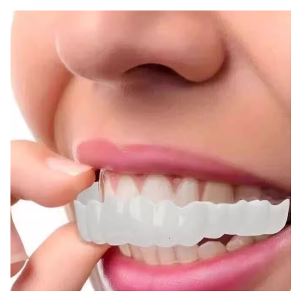 Smile Snap On Upper + Lower False Teeth Dental Veneers Denture Tooth ...