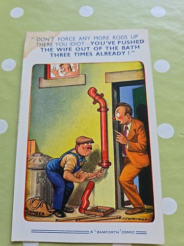 Vintage Saucy Seaside Comic Postcard Bamforth Brown Triangle No 1640 ...