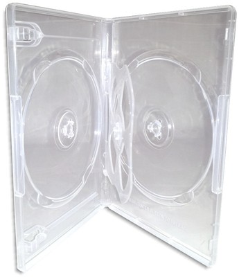 Quad (4-Disc) CLEAR 14mm DVD Boxes with Hinged Flap 100-Pak | eBay