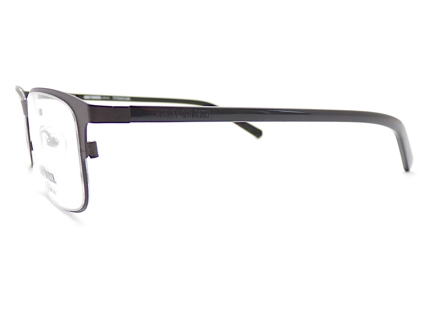 Harley Davidson Titanium Glasses Frame 54mm Matte Carbon/ Shiny Black ...