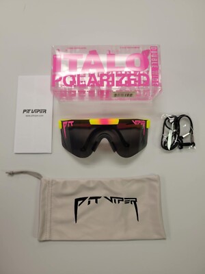 Pit Viper The Italo Original Double Wide Polarized Smoke Sunglasses NIB ...