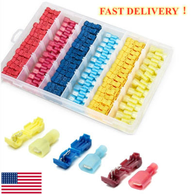480PCS Insulated T-Tap 22-10 AWG Quick Splice Wire Terminal Combo ...