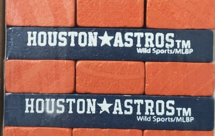 Houston Astros MLB Wild Sports Table Top Wood Stackers Blue / Orange ...