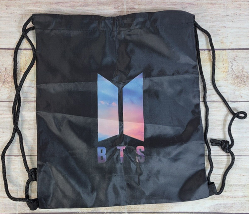 KPOP BTS Merch String Bag 14.5”x12” Purchased at Concert RARE of ...