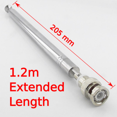 1.2m BNC Telescopic Antenna - Aerial 1200mm 120cm - 10 Section | eBay UK
