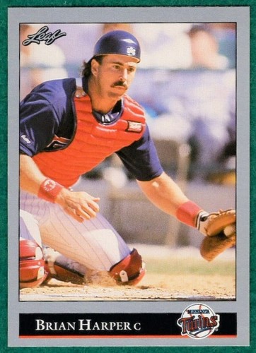 Brian Harper - 1992 Leaf #131 - Minnesota Twins Baseball Card | eBay
