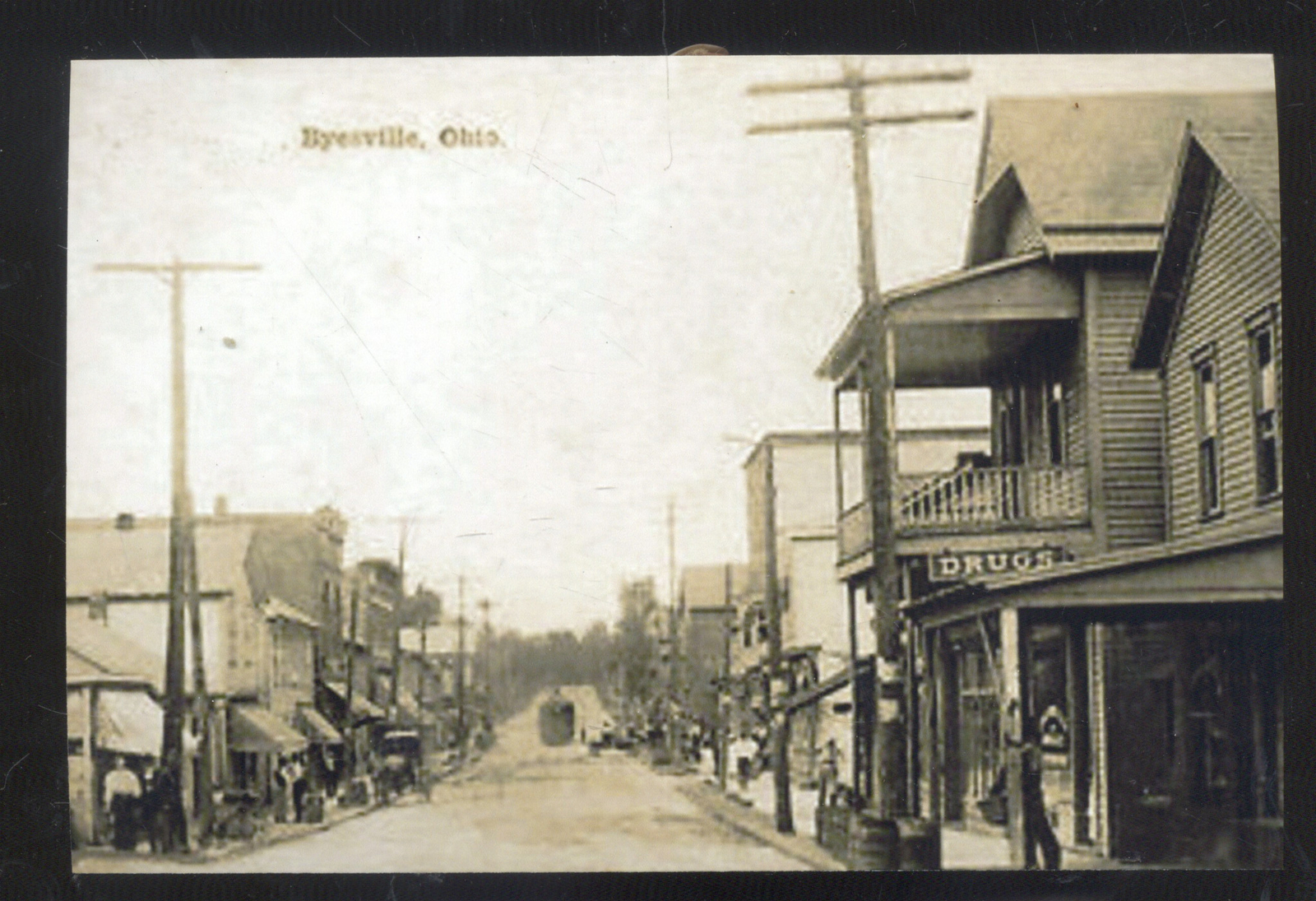 REAL PHOTO BYESVILLE OHIO DOWNTOWN STREET SCENE STORES POSTCARD COPY | eBay
