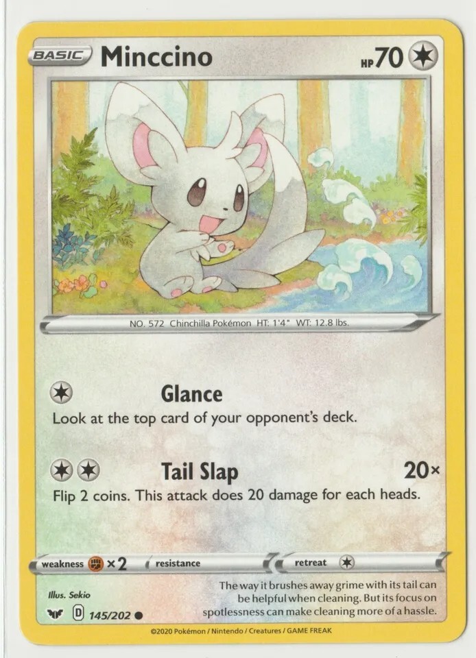 Minccino Pokemon TCG Card 145/202 | eBay