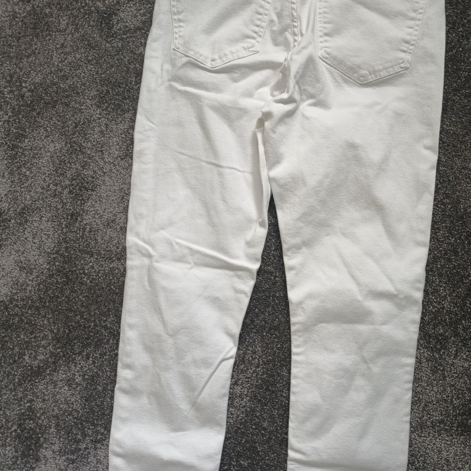 Topshop Moto JAMIE white women's stressed stretch jeans size W30 L32 ...