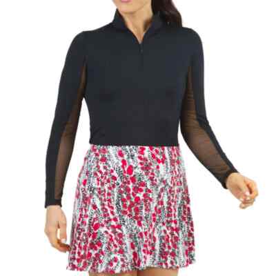 NWT Ladies IBKUL KAMILA RED BLACK GOLF TENNIS SWING SKORT XS S M L & XL ...