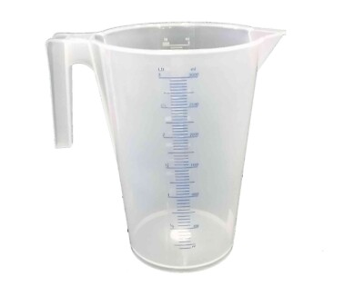 3 X 3L Measuring Cup Jug Plastic Oil Liquid Chemicals Auto Drain Pour ...