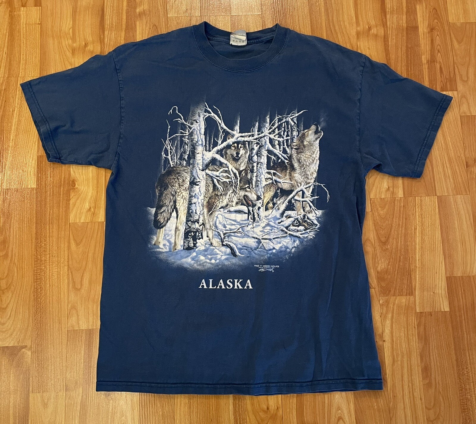 Vintage Polar Graphics Gardner Wolves Alaska Wolf T Shirt Tee Size ...
