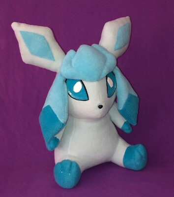 Pokémon Teddy GLACEON sitting chibi 13” plush - HANDMADE - CUTE! | eBay