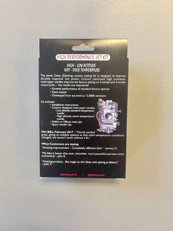 Honda CRF450X Jet Kit JD Jetting JDH006 2005-2019 Pilot Main Needle ...