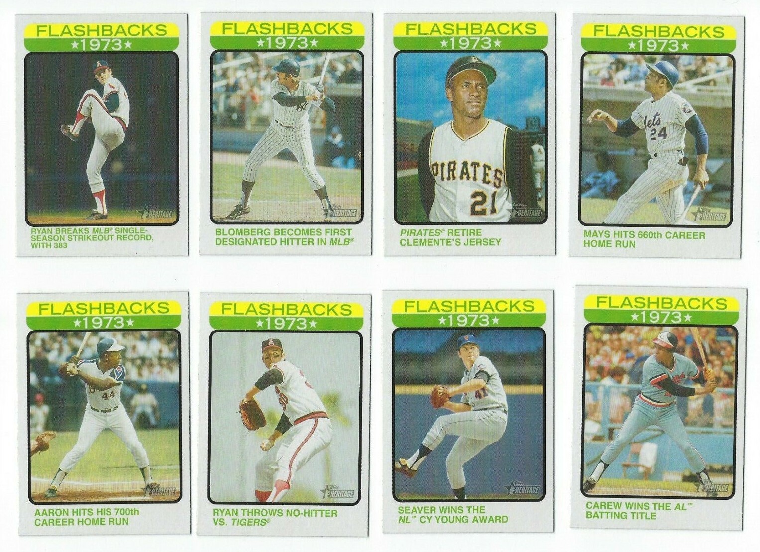 1973 Baseball Flashbacks Insert Complete Your Set 2022 Topps Heritage ...