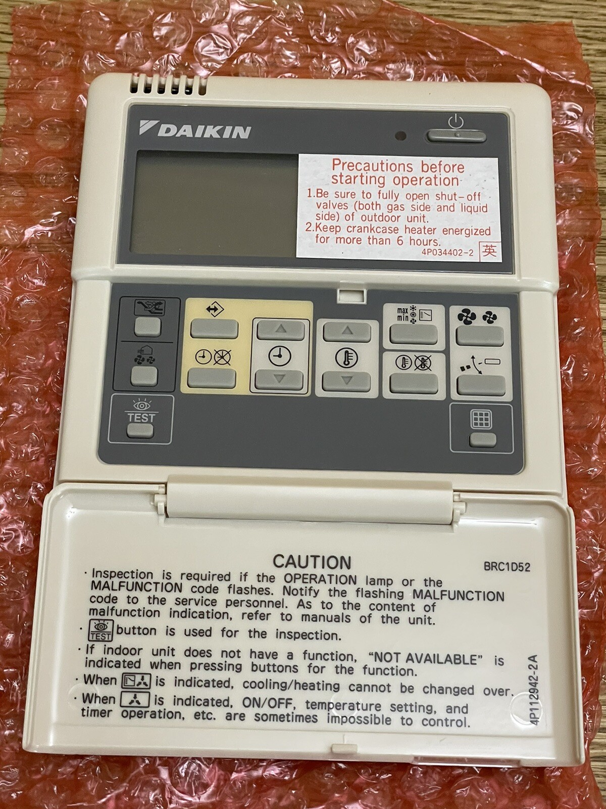 Daikin BRC1D52 hard wired controller A/c | Grelly UK