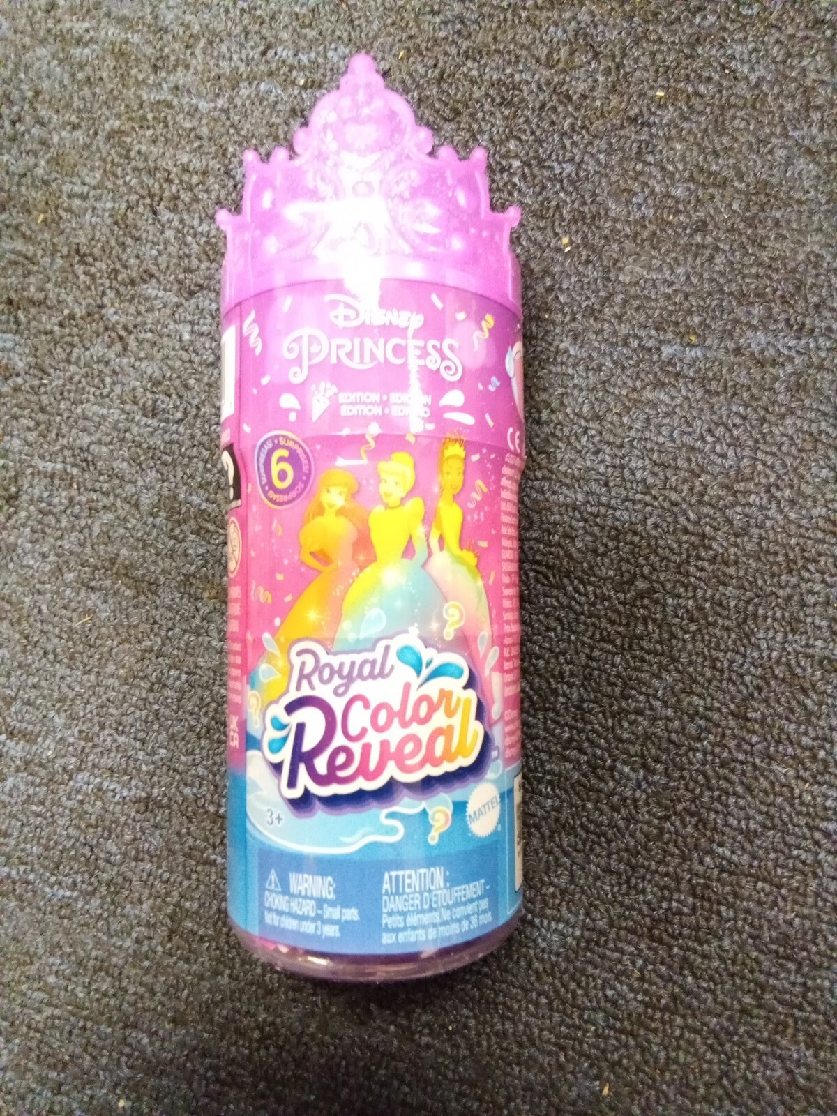 Disney Princess by Mattel, Royal Color Reveal Doll with 6 Unboxing ...