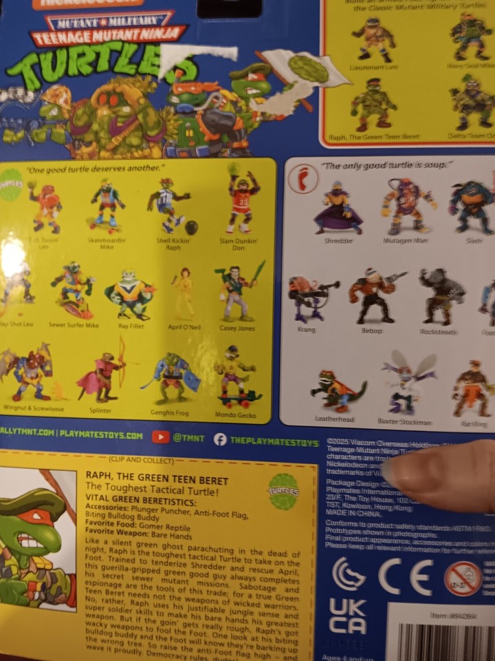 TMNT Mutant Military RALPH ,The Green Teen Beret RAPHAEL Action FIGURE ...