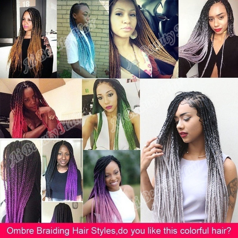 1 Pack 24'' 100g Hair Braiding Hair Extensions Synthetic Braids Hair ...