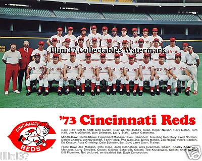 1973 CINCINNATI REDS MLB BASEBALL TEAM 8X10 PHOTO THE BIG RED MACHINE ...