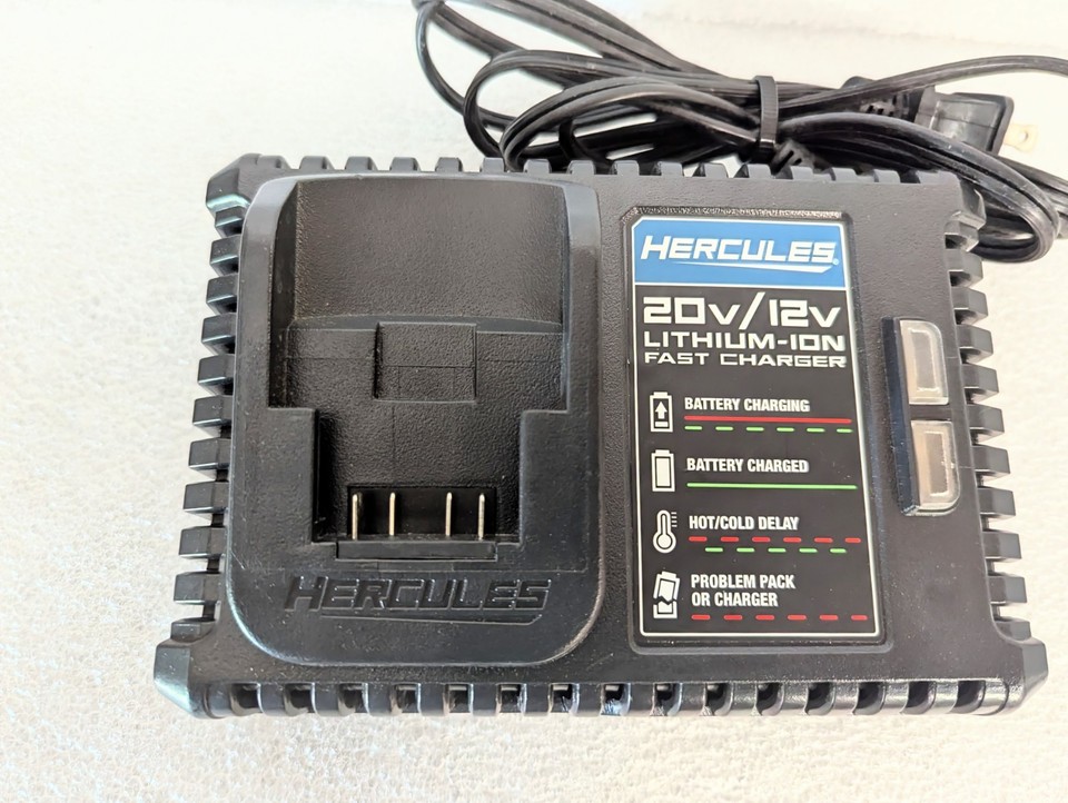 Hercules HC04 Lithium-ion Fast Battery Charger Multi Voltage 20V 12V ...