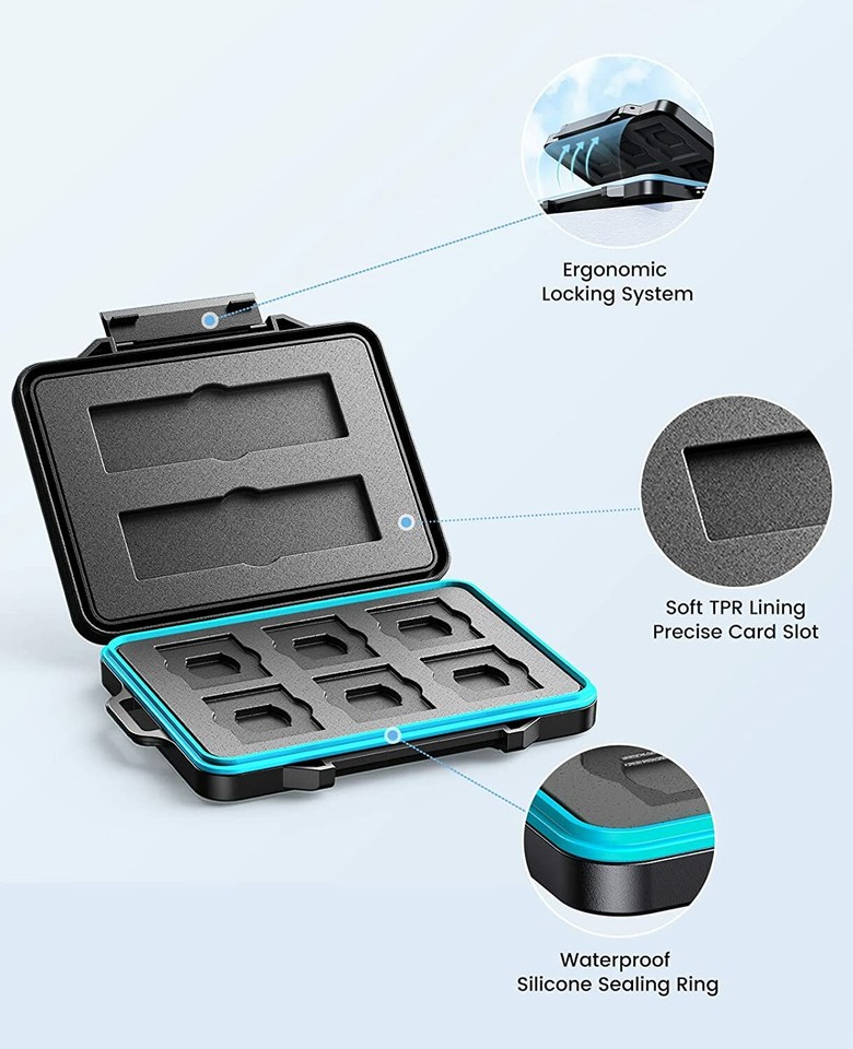 ORICO 24 Slots SD Card Case Holder Waterproof Anti-Shock Protector Card ...