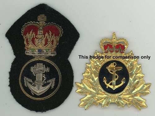 GORGEOUS OLD LARGE GOLD BULLION ROYAL CANADIAN NAVY RCN PETTY OFFICERS ...