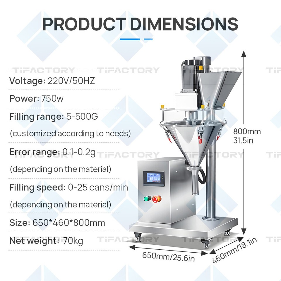 5-1000g Auger Filling Machine Desktop Auger Filler Powder Dispenser ...