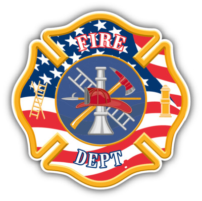 Fire Department Cross Label Car Bumper Sticker Decal - ''SIZES'' | eBay