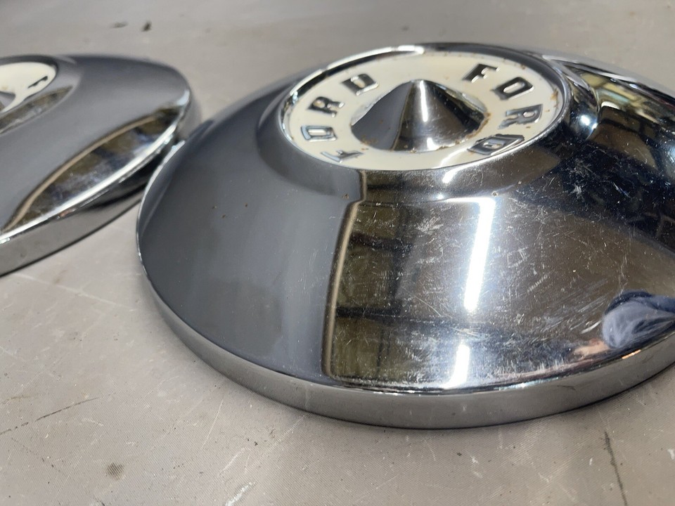 1955-1960 Ford Thunderbird Fairlane 10.5" Poverty Dog Dish Hub Caps ...