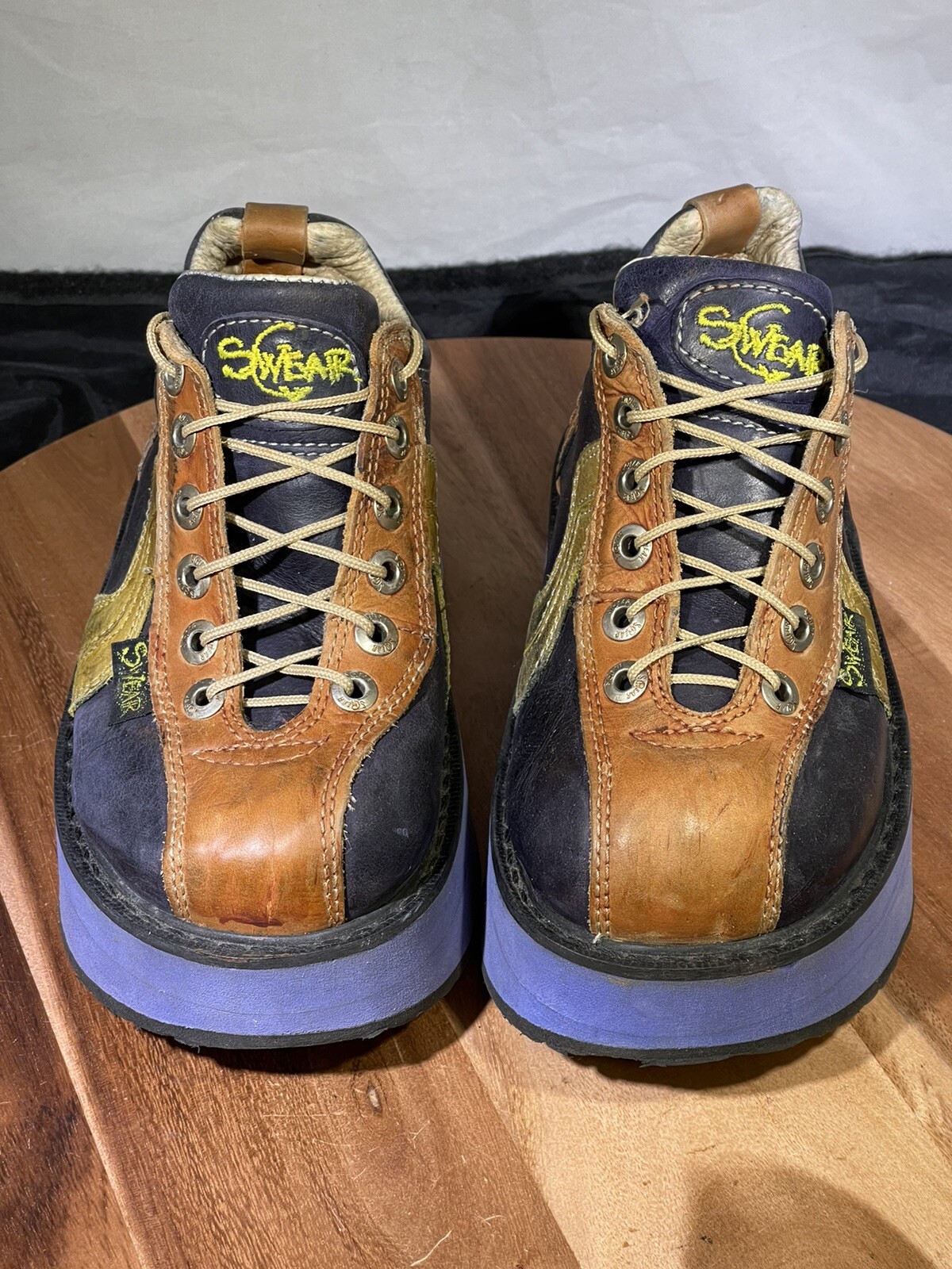 Rare Vintage 1990's Swear Platform Purple Brown Sneak… - Gem