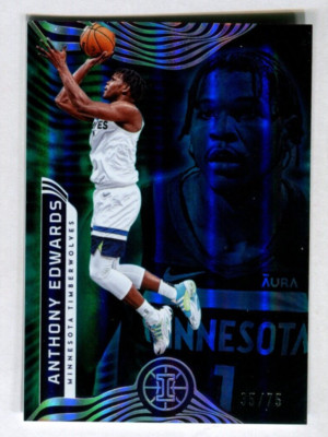 2021-22 Illusions Trophy Collection Teal #27 Anthony Edwards 35/75 A46 ...