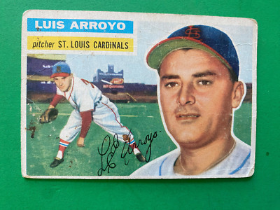 1956 Topps - Luis Arroyo #64 White Back (RC) - Rookie Card - St. Louis ...
