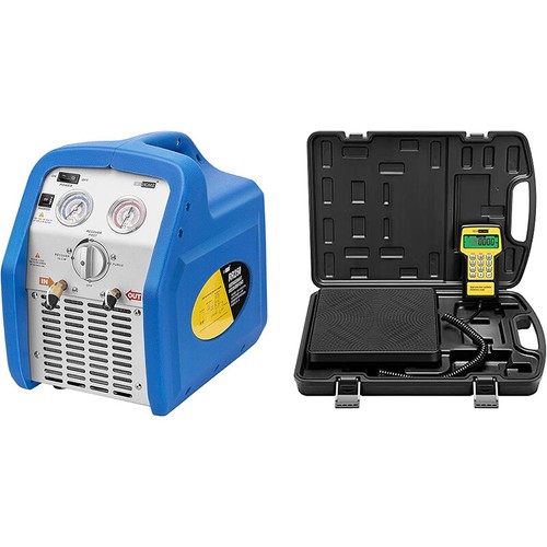 3/4HP Portable Refrigerant Recovery Machine & 220LB Charging Weight ...