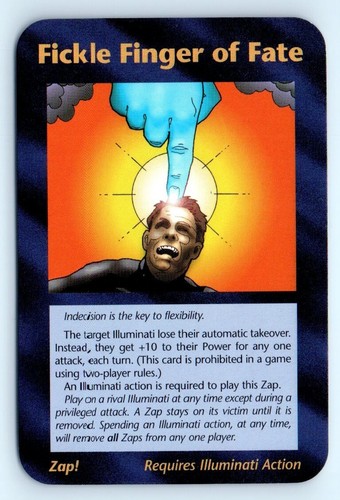 Illuminati New World Order INWO Assassins Card Game NWO Fickle Finger ...