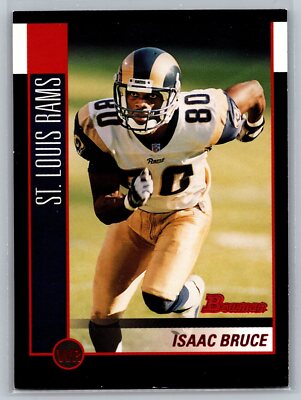 Isaac Bruce 2002 Bowman FOOTBALL #5 St. Louis Rams HOF | eBay